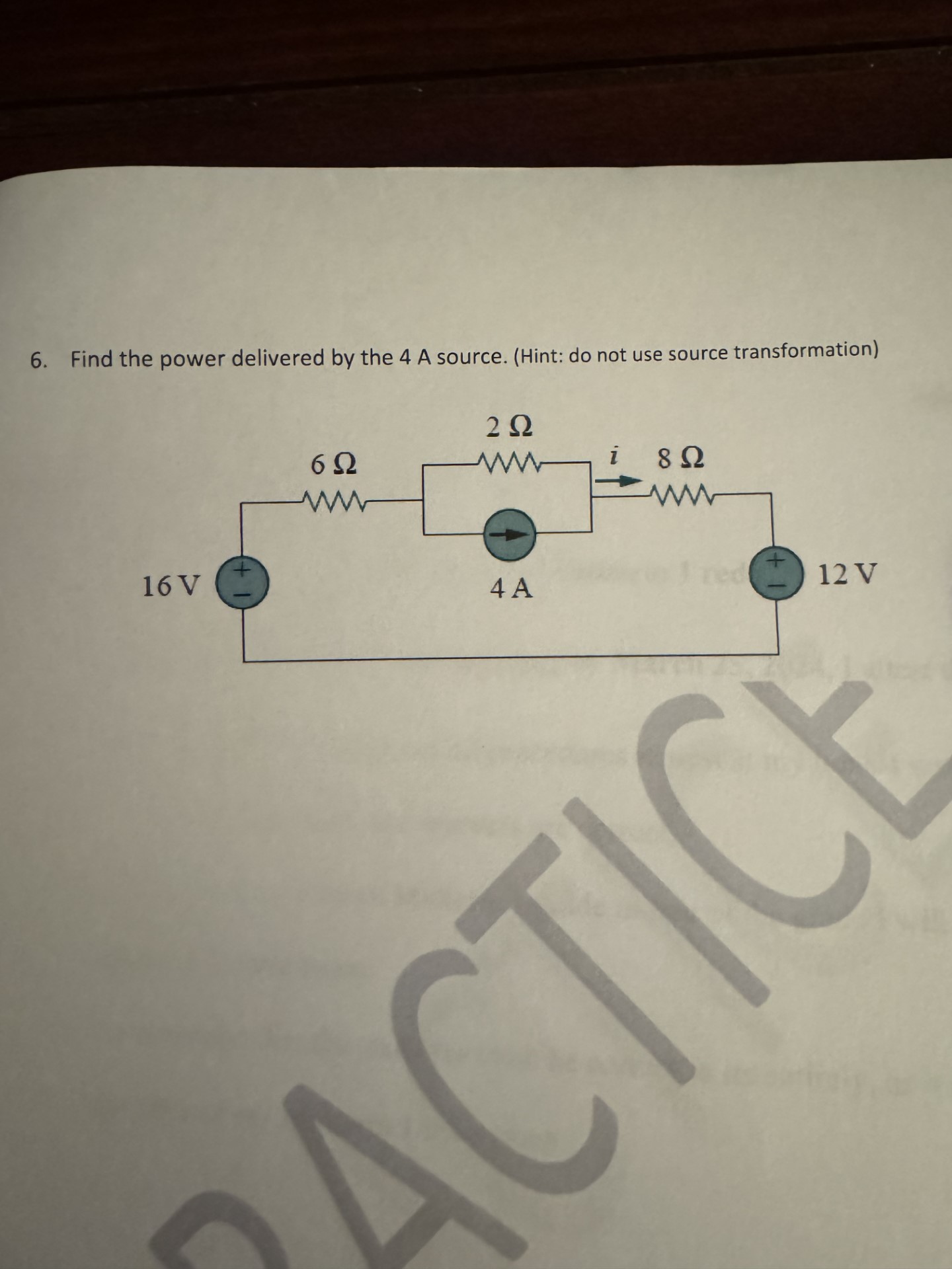 Solved Find the power delivered by the 4 ﻿A source. (Hint: | Chegg.com