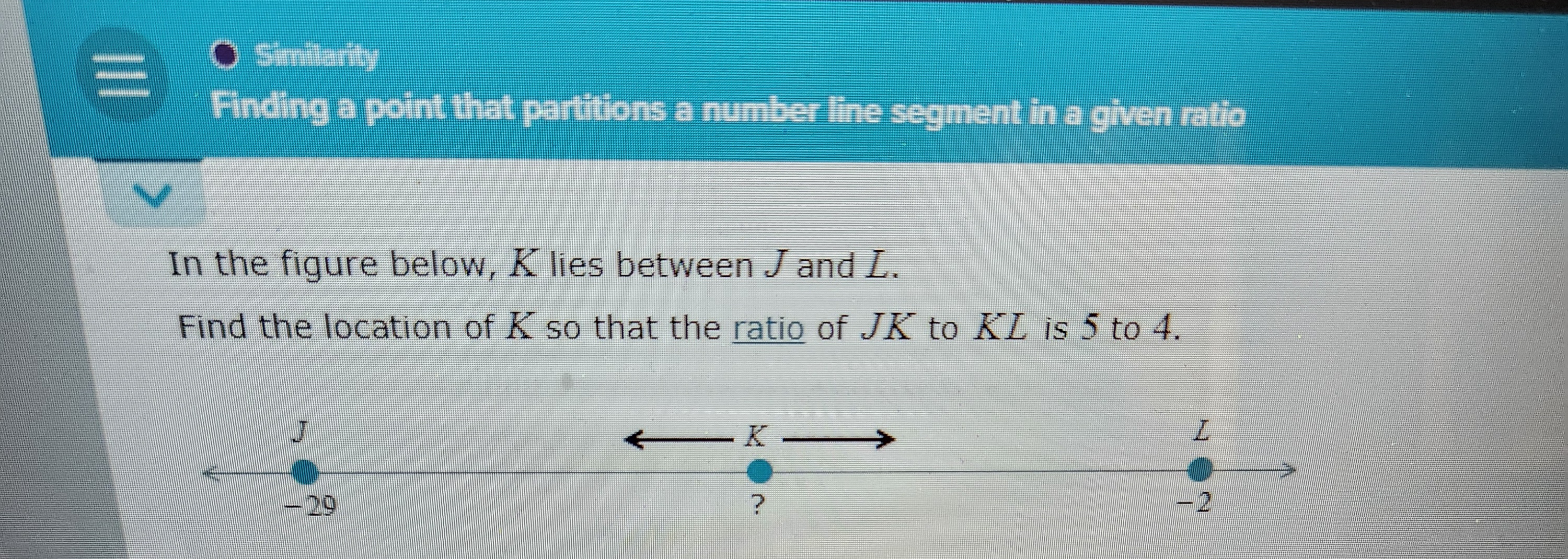 In the figure below, K ﻿lies between J ﻿and L.Find | Chegg.com