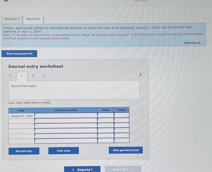 Prepare appropriate entries for International | Chegg.com