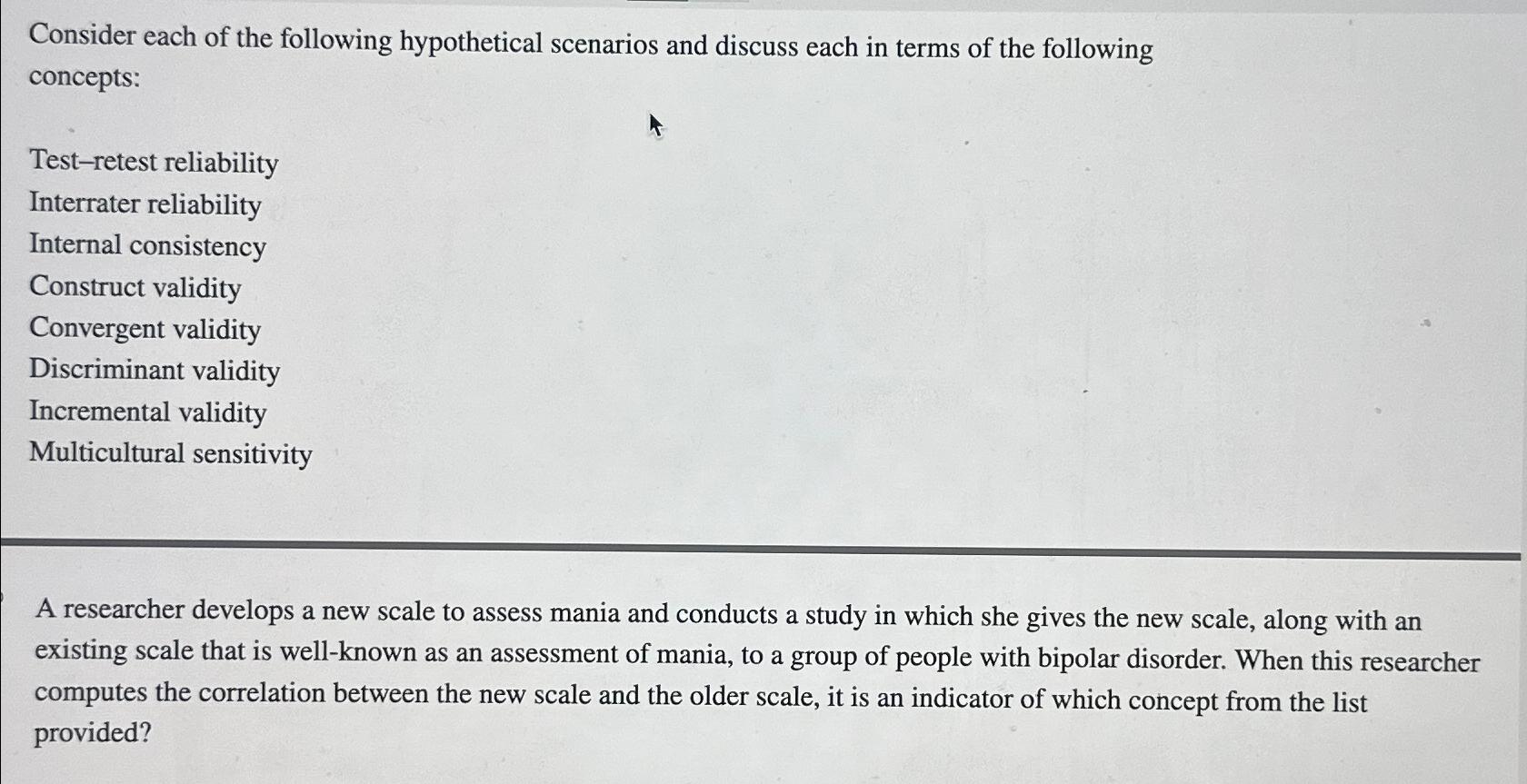 Solved Consider each of the following hypothetical scenarios | Chegg.com