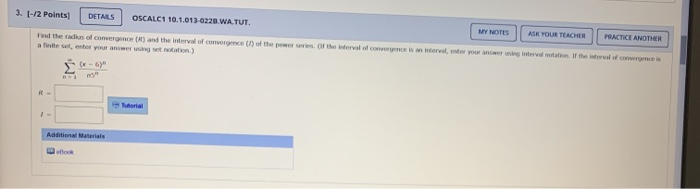 Solved 3.-12 Points) DETAILS OSCALC1 10.1.0130220 WA.TUT. MY | Chegg.com Solved 3.-12 Points) DETAILS OSCALC1 10.1.0130220 WA.TUT. MY | Chegg.com