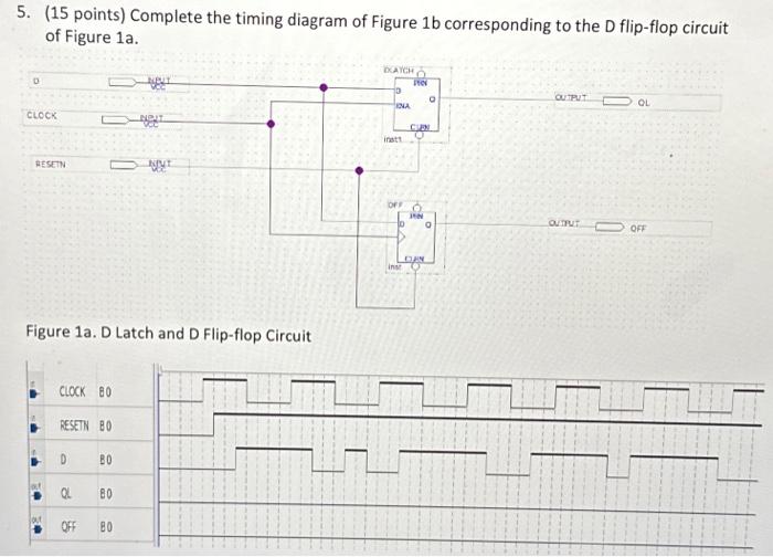 5. (15 points) Complete the timing diagram of Figure | Chegg.com 5. (15 points) Complete the timing diagram of Figure | Chegg.com
