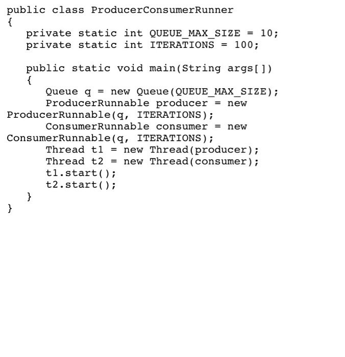 2. Multithread/Queue Implement a Queue class whose | Chegg.com