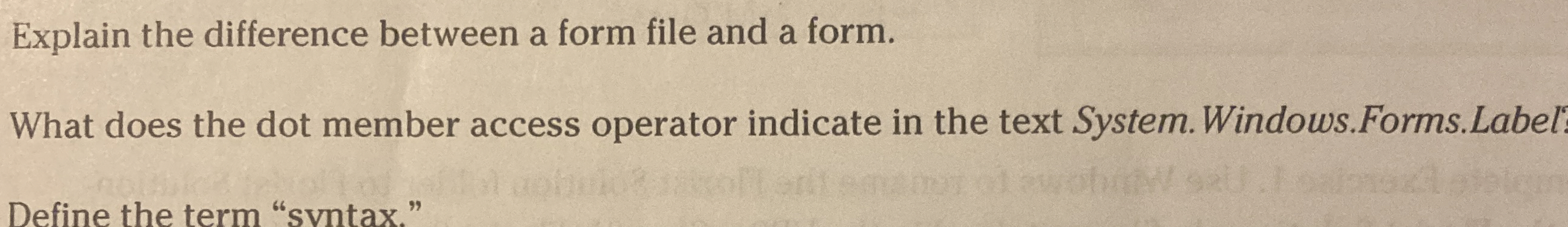Solved What does the dot member access operator indicate in | Chegg.com