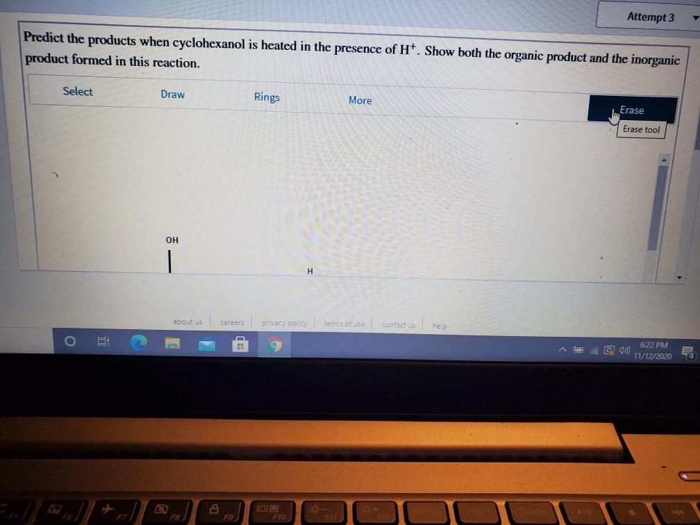 Solved Attempt 3 Predict the products when cyclohexanol is | Chegg.com