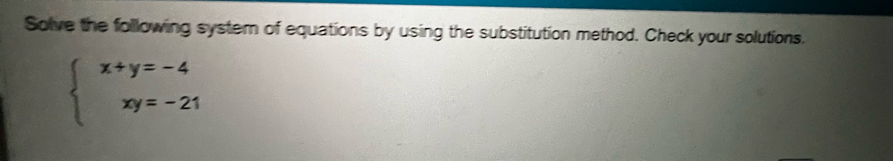 Solved Solve the following system of equations by using the | Chegg.com