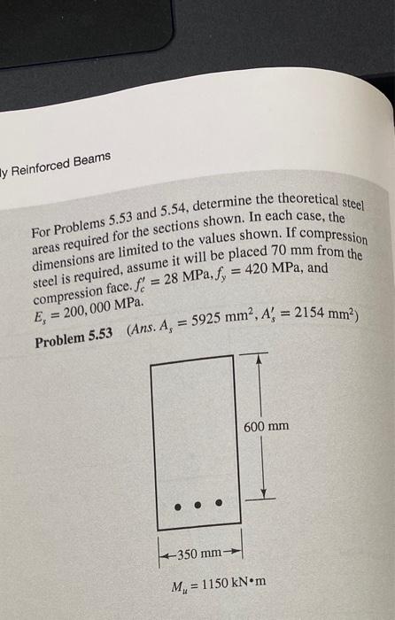 Solved For Problems 5.53 and 5.54, determine the theoretical | Chegg.com