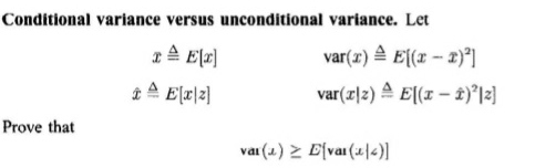 Solved provide handwritten solutions ﻿Conditional variance | Chegg.com