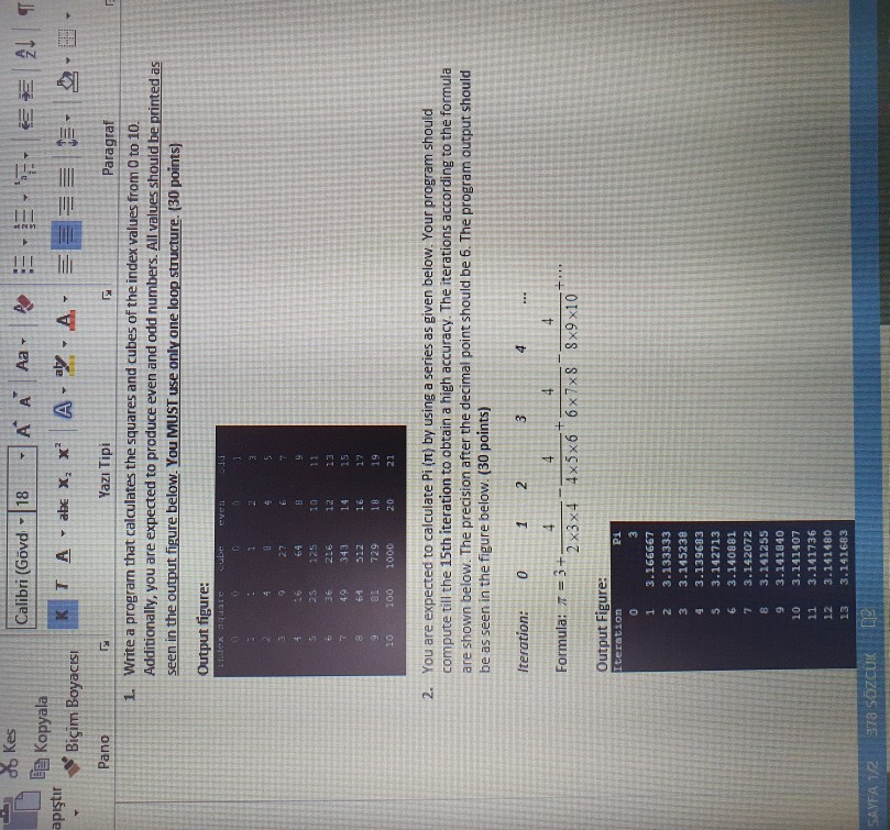 Solved apıştır kes Calibri (Gövd - 18 Aa Aa EE E 2014 e | Chegg.com