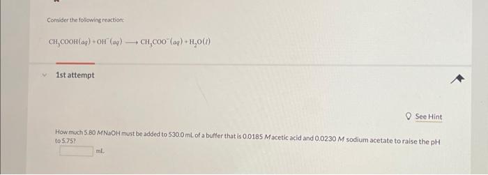 Solved Consider the following reaction | Chegg.com