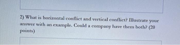 Solved 2) What is horizontal conflict and vertical conflict? | Chegg.com