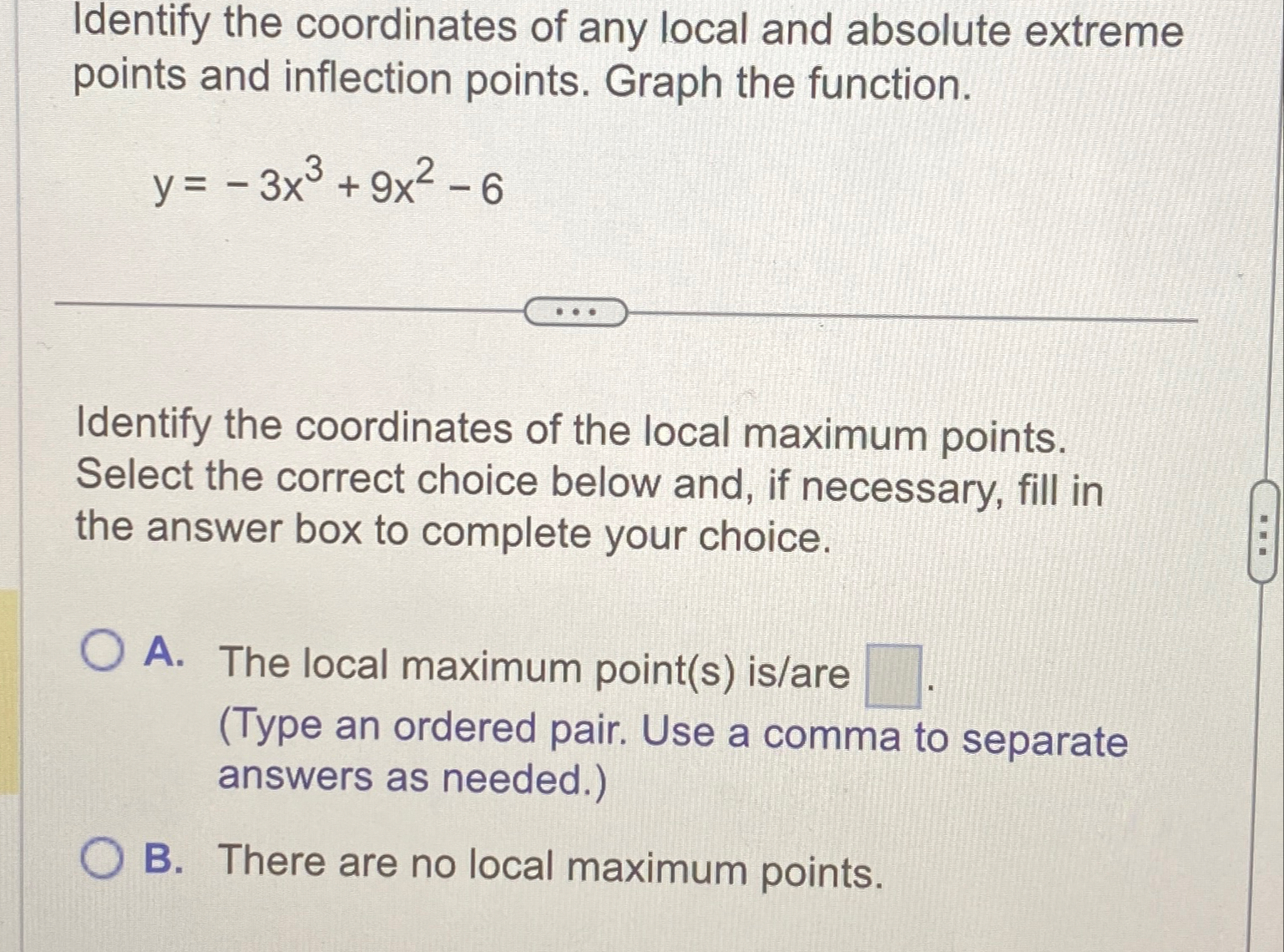 Solved Identify the coordinates of any local and absolute | Chegg.com