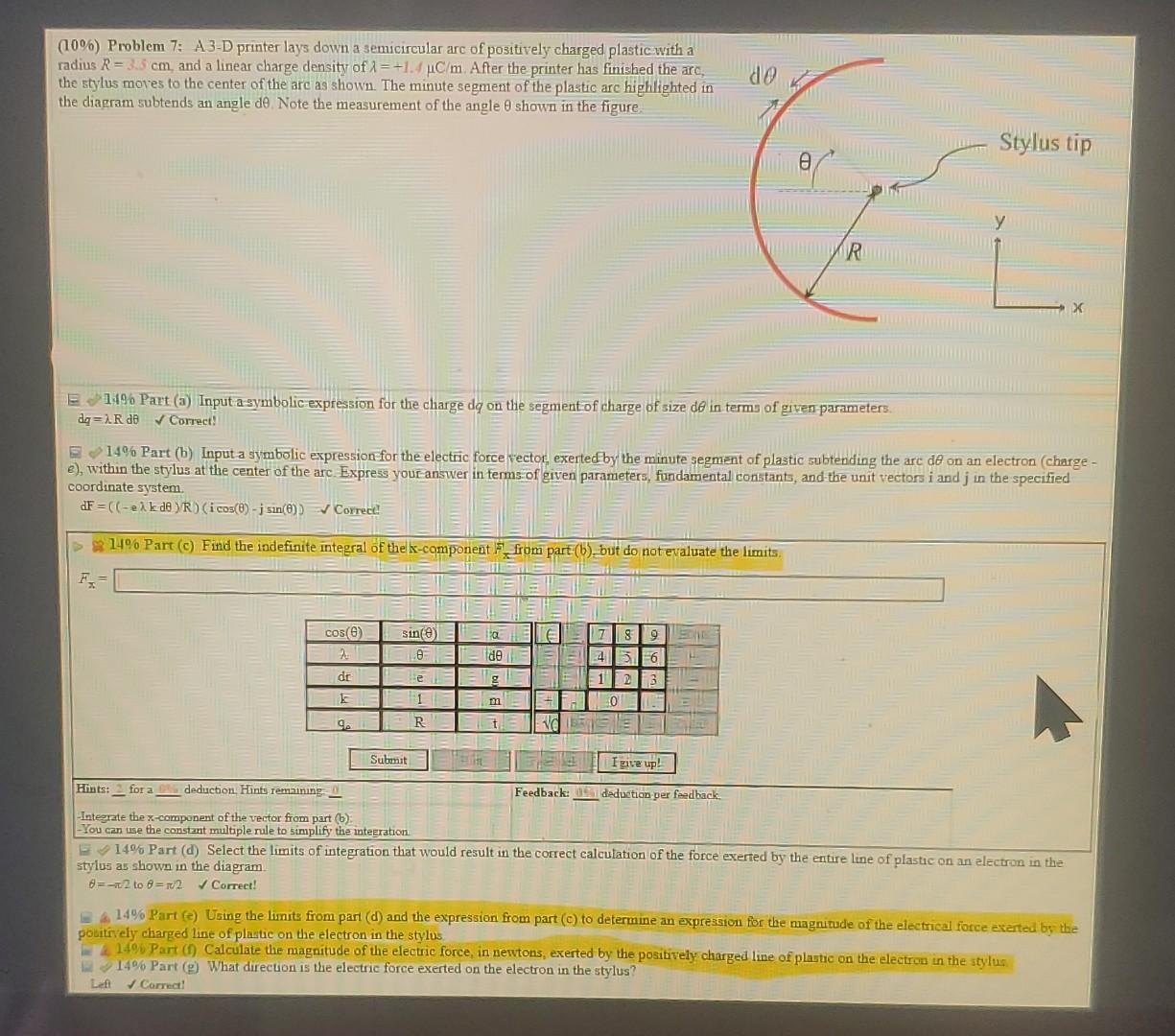 Solved (10\%) Problem 7: A 3-D printer lays down a | Chegg.com
