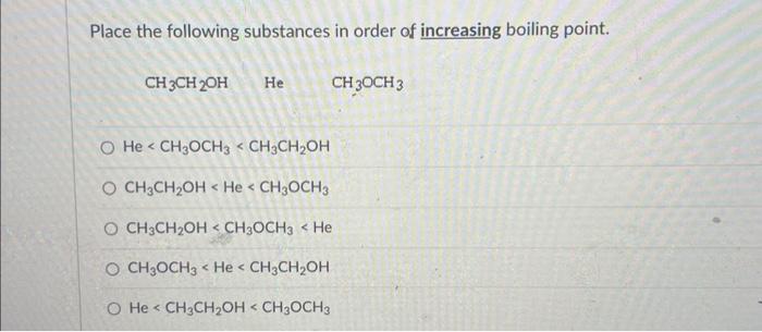 Solved Choose the substance with the highest viscosity. | Chegg.com