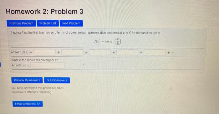 Solved Homework 2 Problem 3 Previous Problem Probiern List 0891