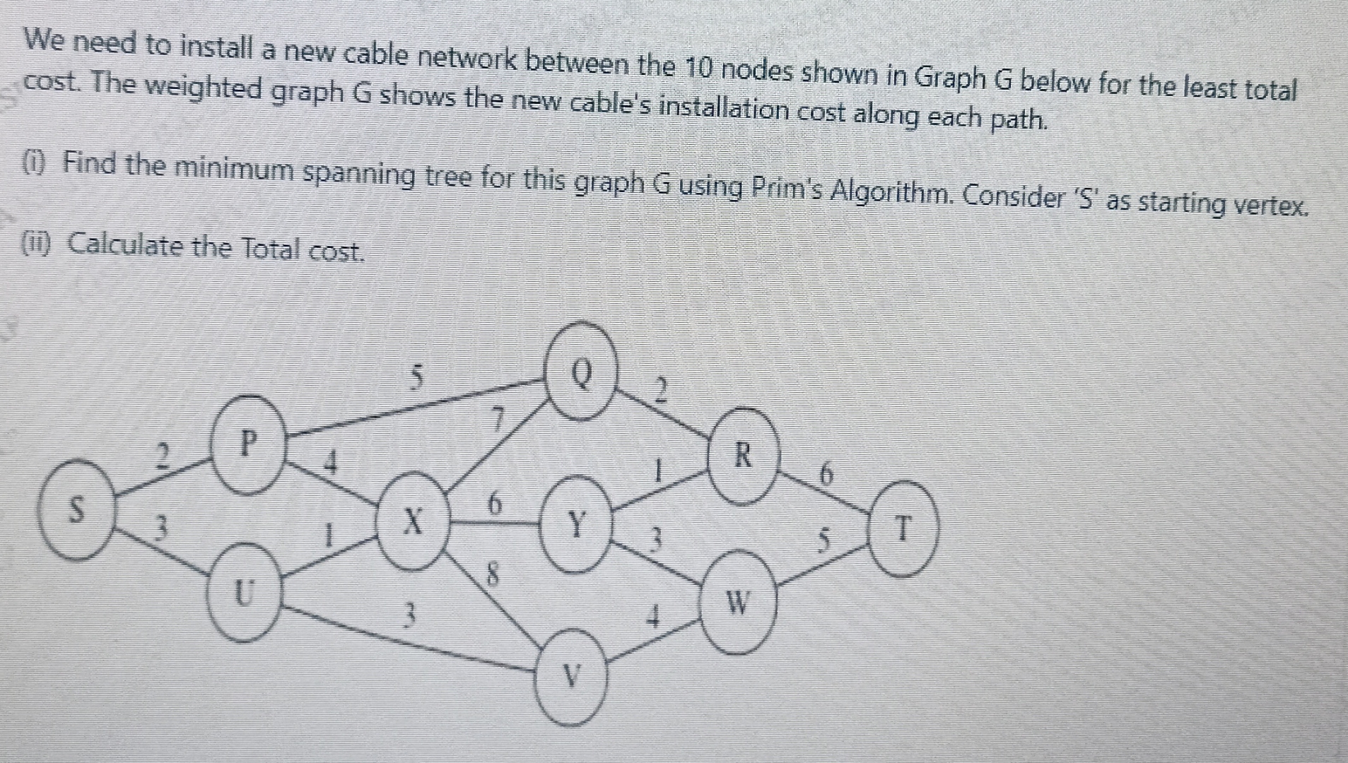 Solved We need to install a new cable network between the 10 | Chegg.com