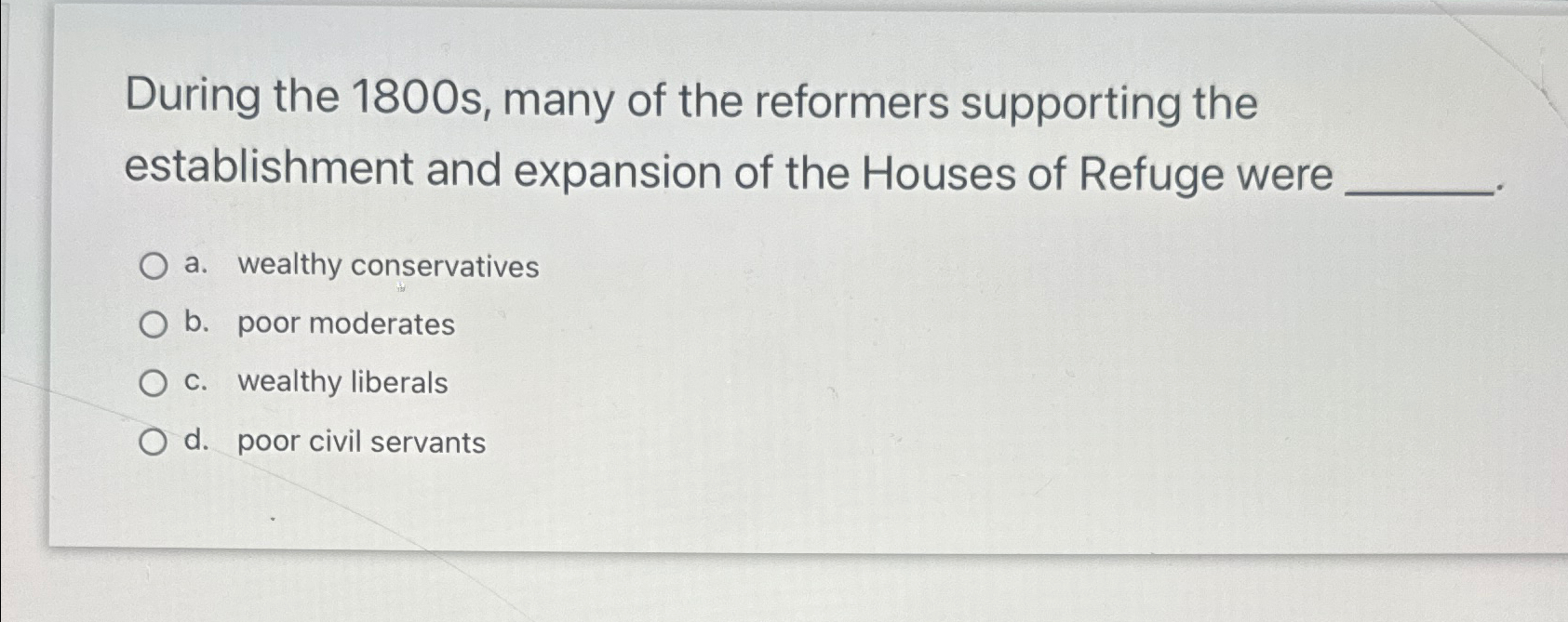 Solved During the 1800 ﻿s, ﻿many of the reformers supporting | Chegg.com