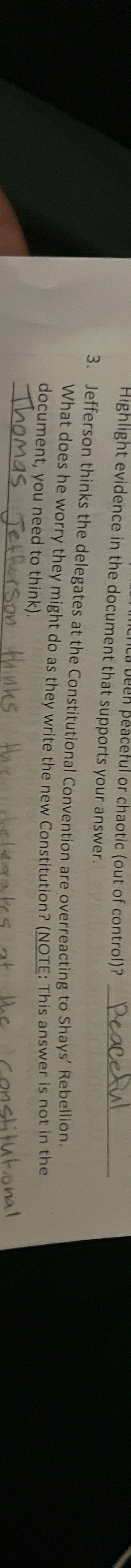Solved Highlight evidence in the document that supporeful or | Chegg.com