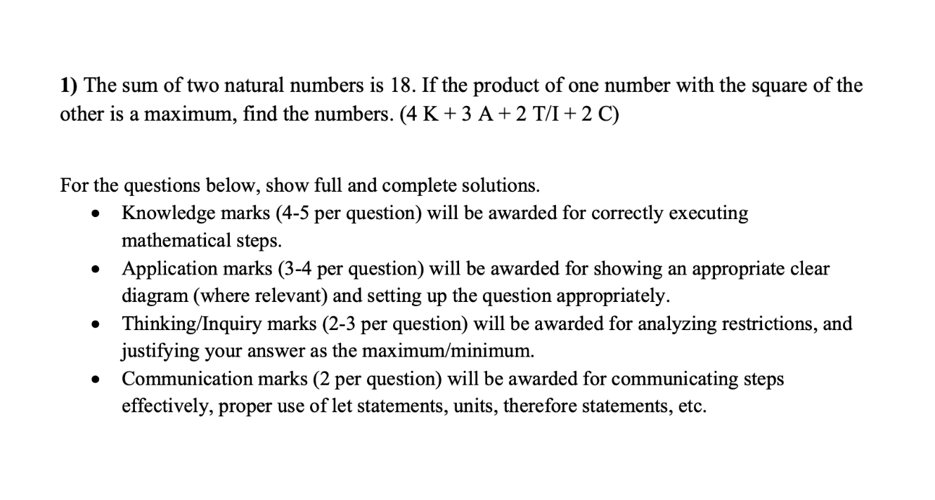 Solved The sum of two natural numbers is 18 . ﻿If the | Chegg.com