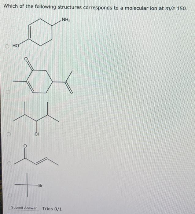 Solved Which of the following structures corresponds to a | Chegg.com