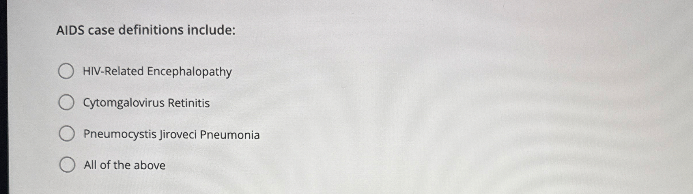 Solved AIDS case definitions include:HIV-Related | Chegg.com
