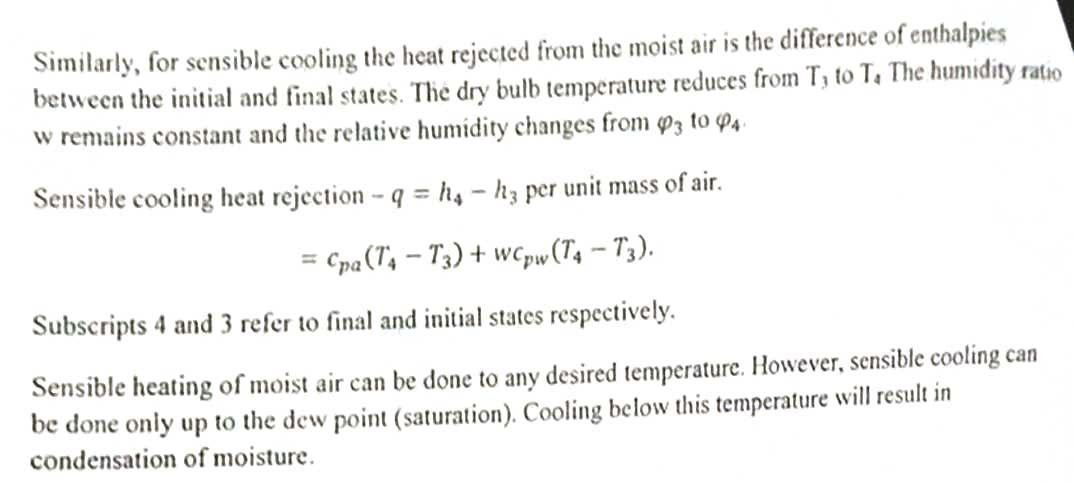 a) Show the sensible heating and sensible cooling | Chegg.com