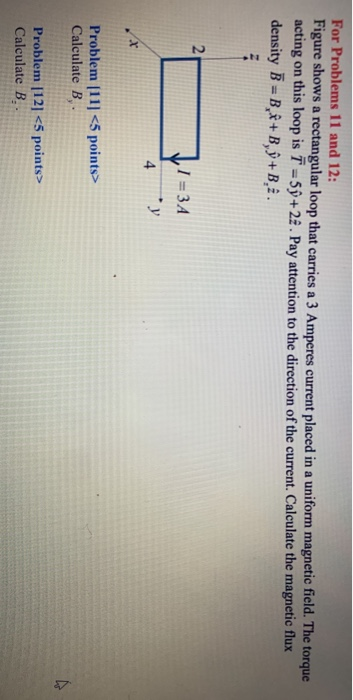 Solved For Problems 11 and 12: Figure shows a rectangular | Chegg.com