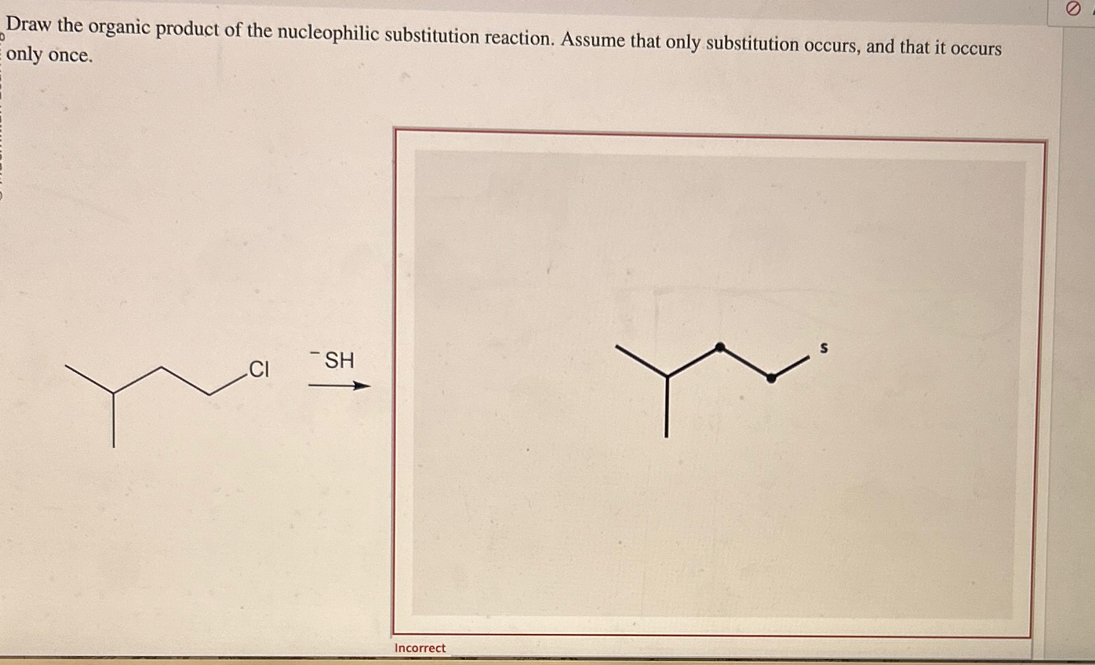 Solved Draw the organic product of the nucleophilic | Chegg.com