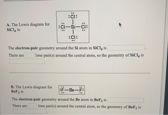 Solved ci: A. The Lewis diagram for Sicle is: CI: The | Chegg.com