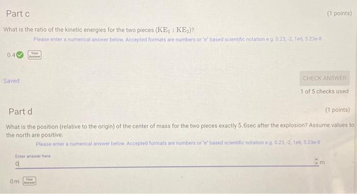 Solved An initially stationary object sitting at the origin | Chegg.com