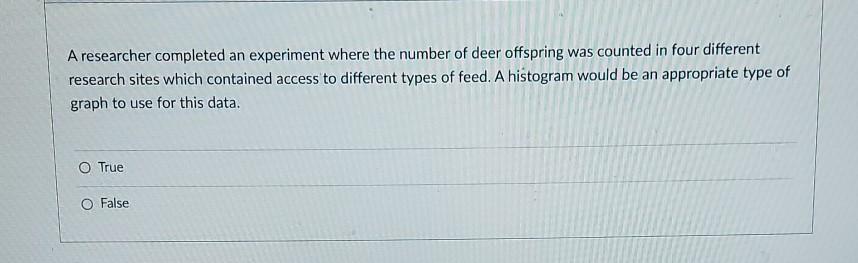 Solved A researcher completed an experiment where the number | Chegg.com