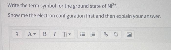 Solved For the term symbol 2p, what is the value of S? For | Chegg.com