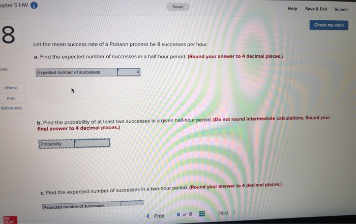 Solved apter 5 HW Saved Help Save & Exit Submit Check my | Chegg.com