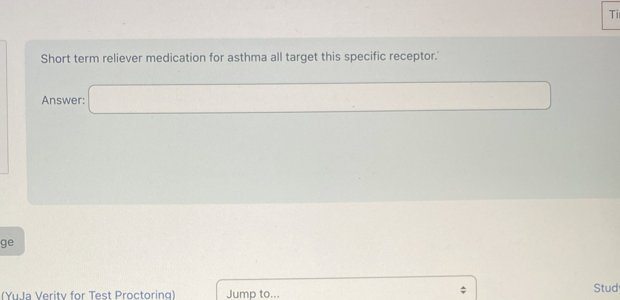 Solved Short term reliever medication for asthma all target | Chegg.com
