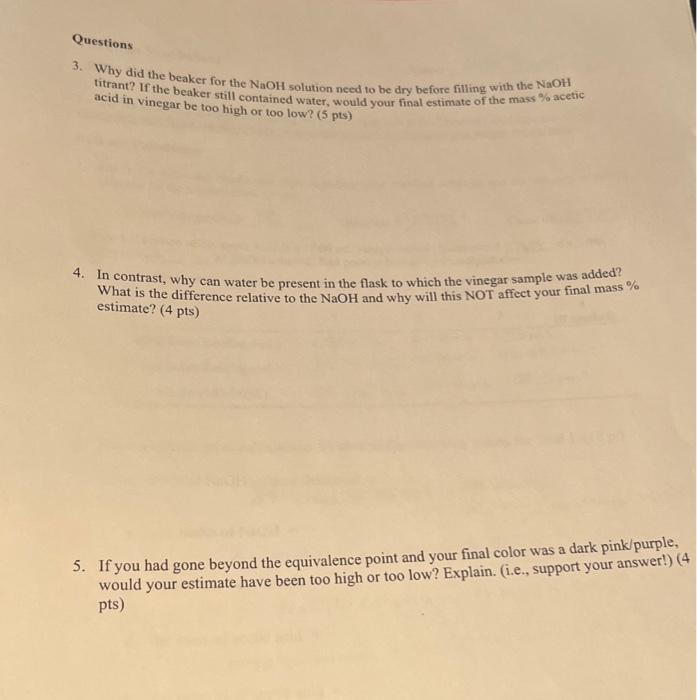 Solved Data and Calculations 1. Fill in the following blanks | Chegg.com