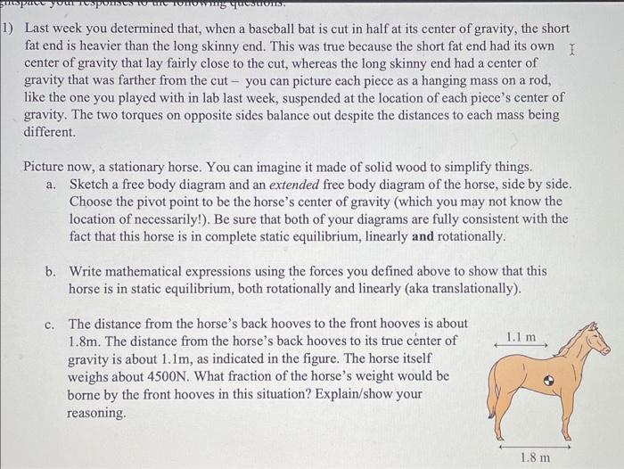 Solved Last week you determined that, when a baseball bat is | Chegg.com