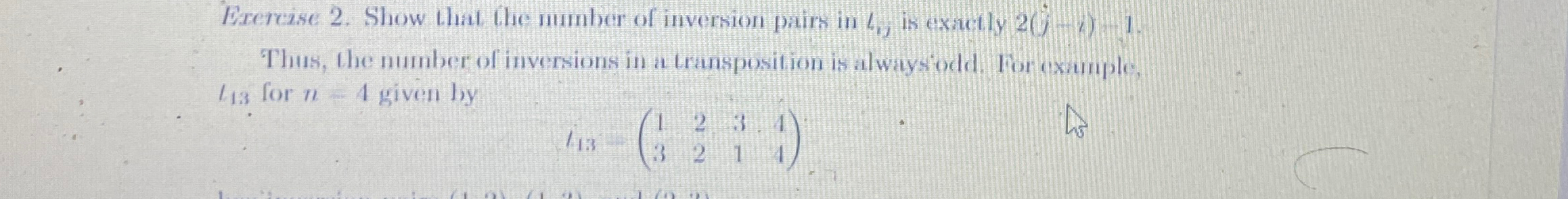 Solved Exetcise 2. Show that the mumber of inversion pairs | Chegg.com Solved Exetcise 2. Show that the mumber of inversion pairs | Chegg.com