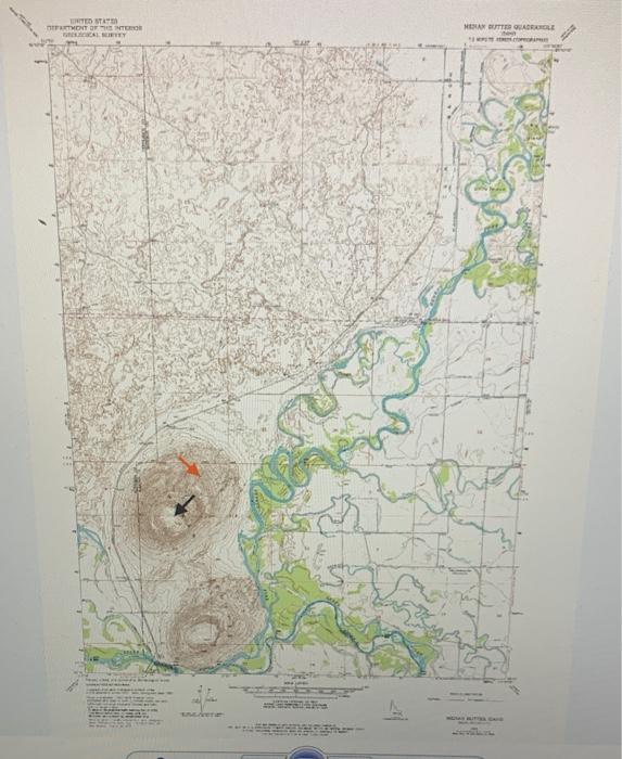 Solved Menan Buttes, Idaho Quadrangle (Contour Interval | Chegg.com