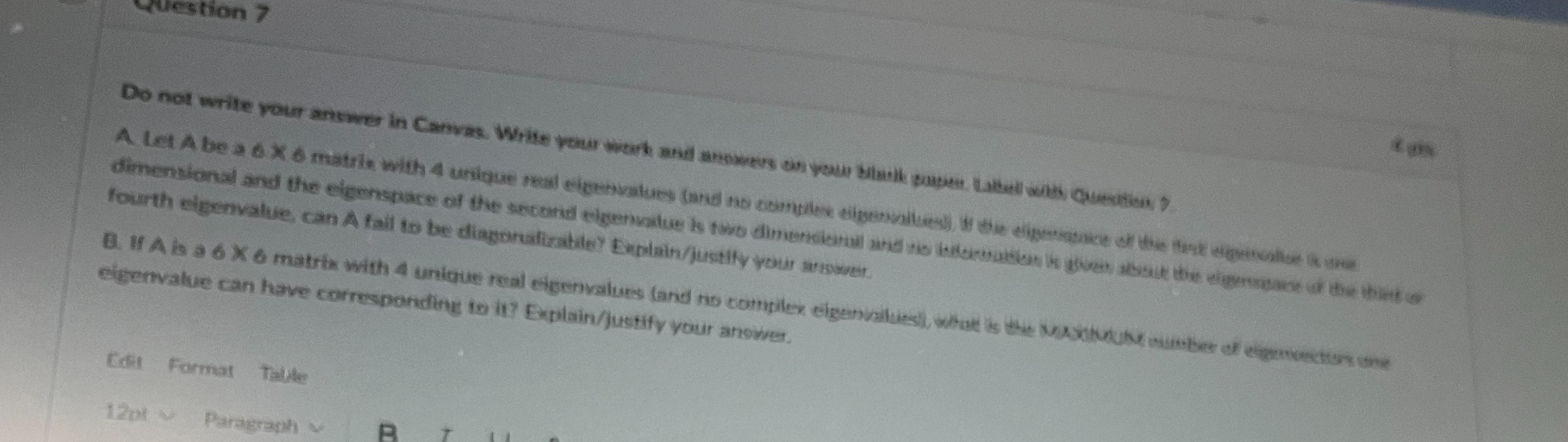 Solved let A be a 6x6 ﻿matrix with 4 ﻿unique real | Chegg.com
