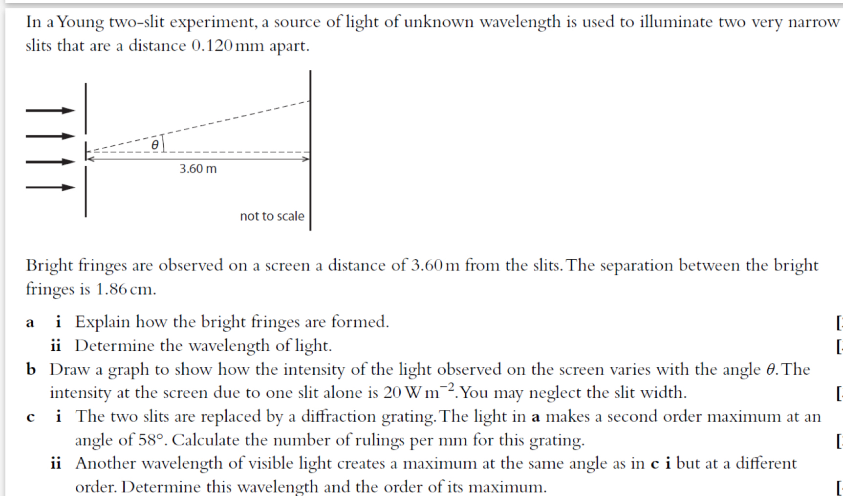 Solved In a Young two-slit experiment, a source of light of | Chegg.com