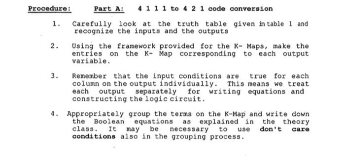 Solved Part A) 4111 to 421 code conversionconsider truth | Chegg.com
