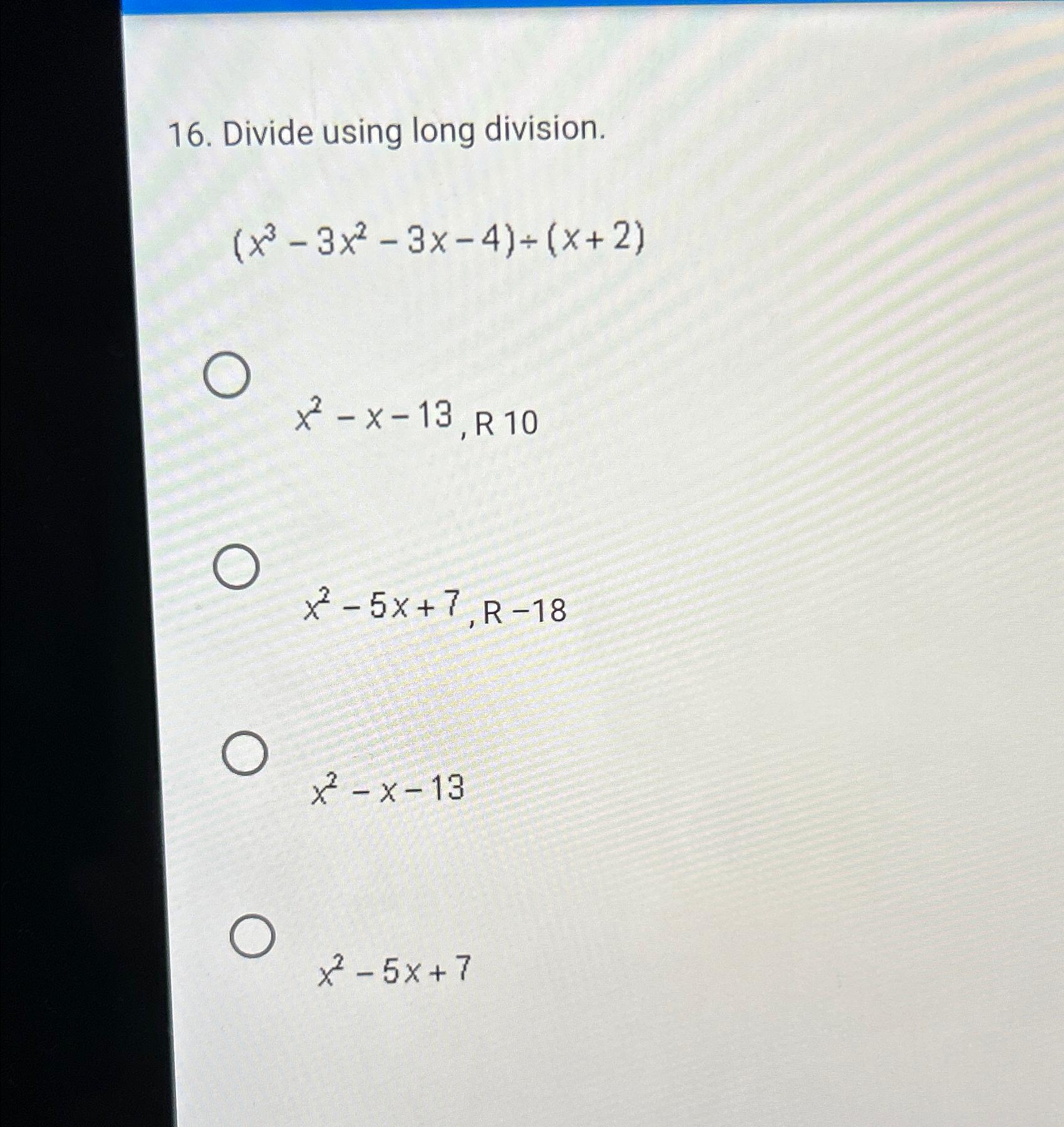 Solved Divide using long | Chegg.com