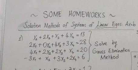 Solved 〜 SOME HOMEWORKS 〜 Solution Methods of Systems of | Chegg.com