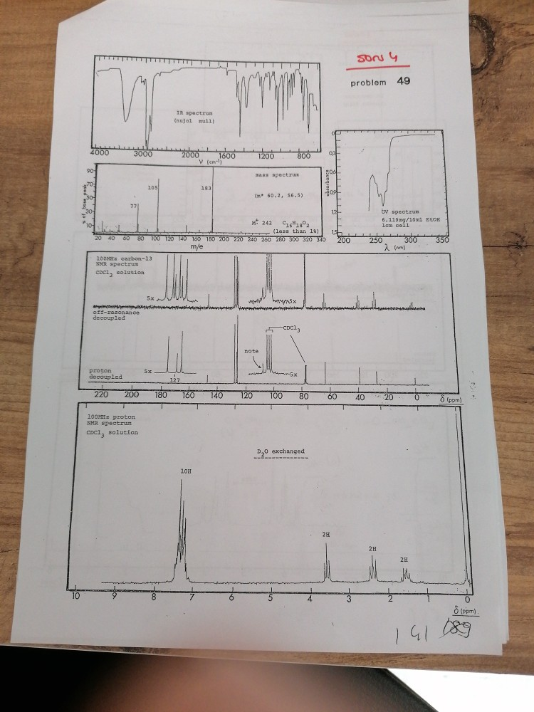 Solved sors 4 problem 49 IR spectrum (nujol wall) 4000 | Chegg.com