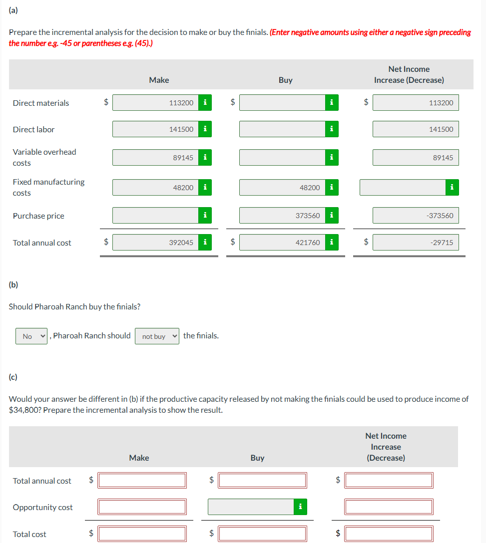 Solved Prepare the incremental analysis for the decision to | Chegg.com