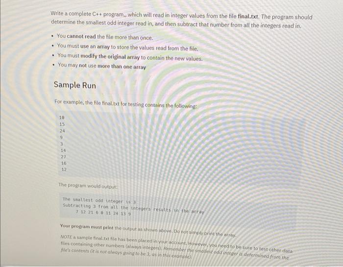 Solved E-smigle Aain.Write a complete C++ program,, which | Chegg.com