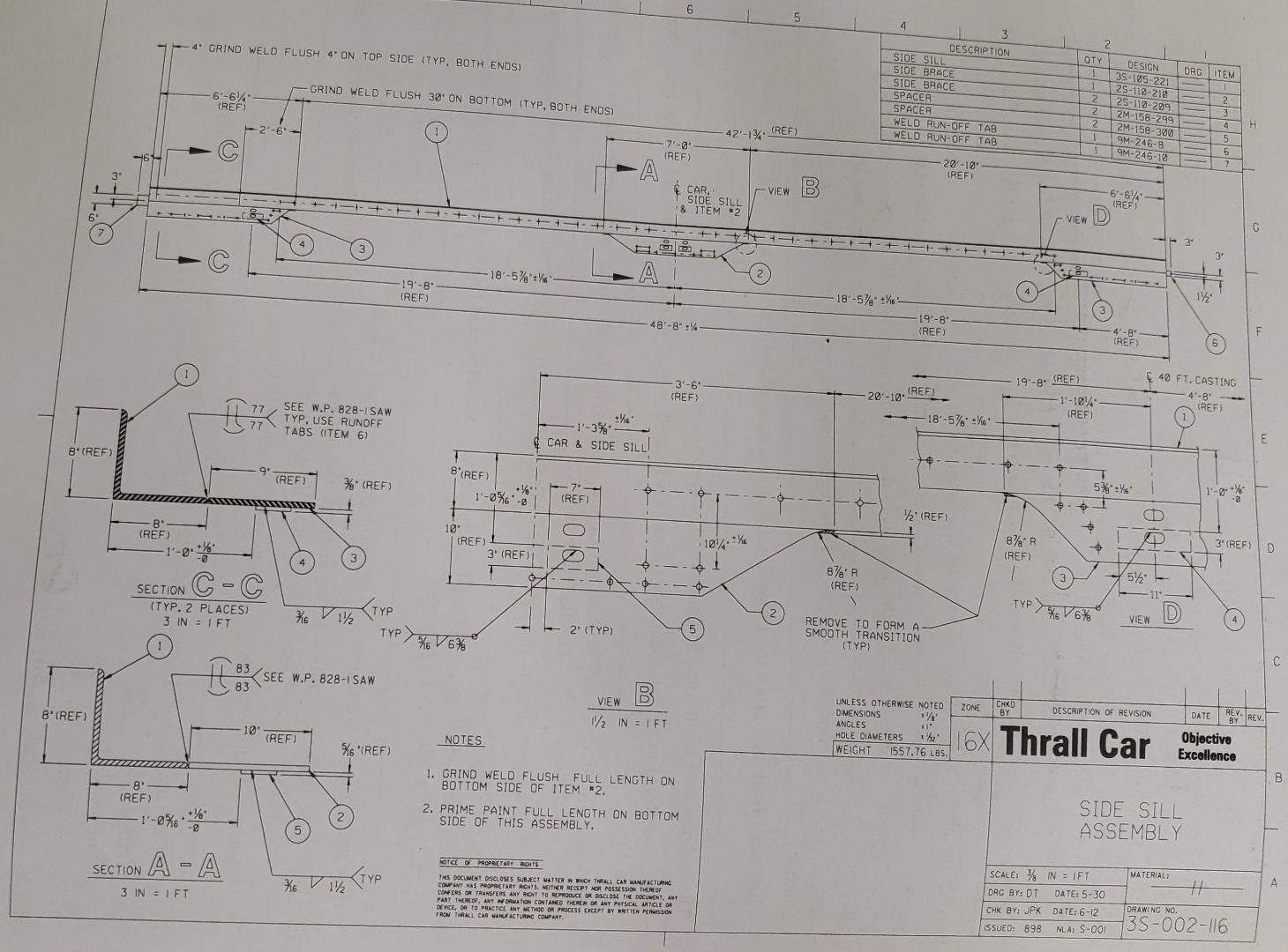 NOTES 1. GRIND WELD FLUSH FULL LENGTH ON BOTTOM SIDE | Chegg.com
