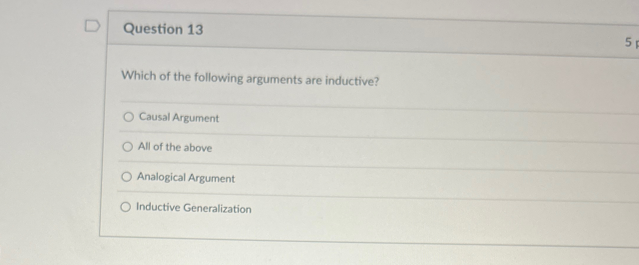 Solved Question 13Which of the following arguments are | Chegg.com