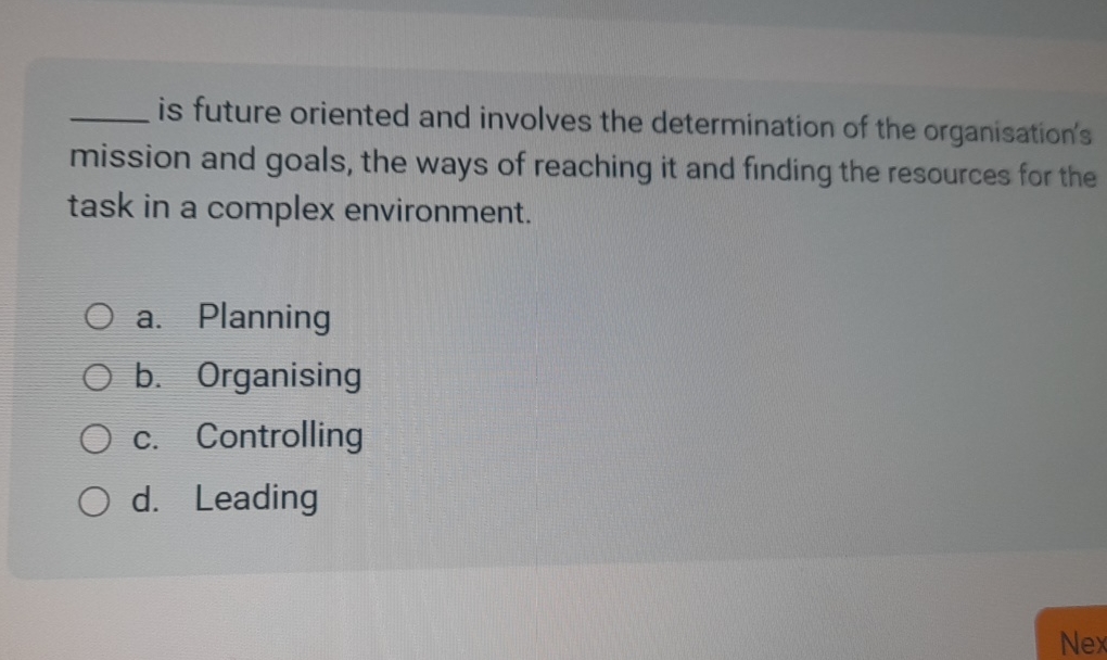 Solved is future oriented and involves the determination of | Chegg.com