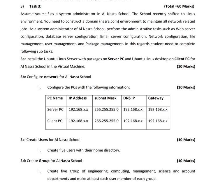 Solved 3e: create database named "Nasra" and add table | Chegg.com
